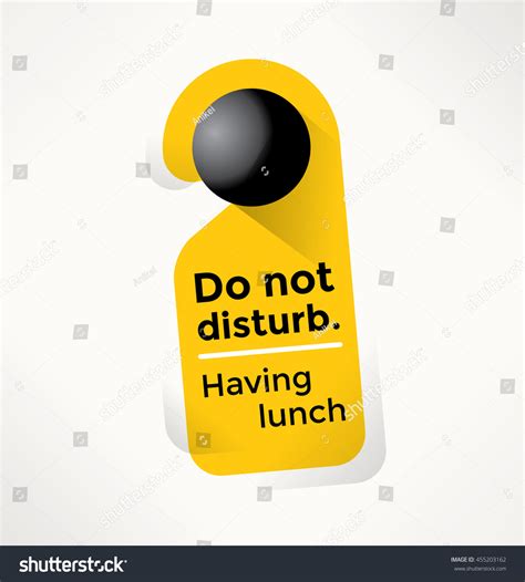 Do Not Disturb Door Sign Having Stock Vector Royalty Free 455203162