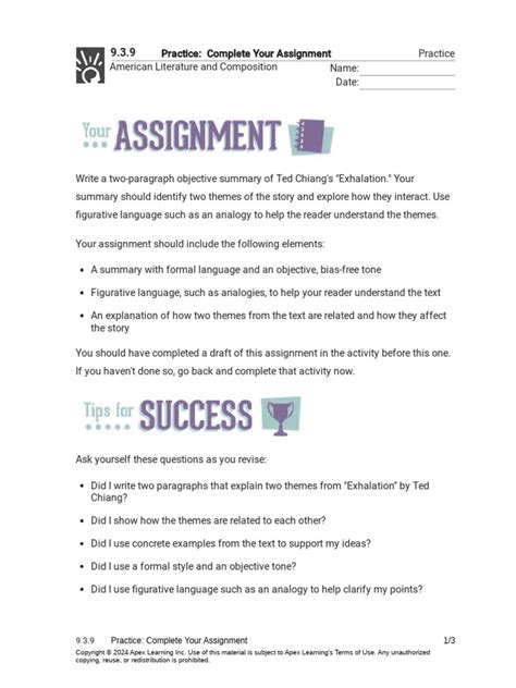 939 Practice Complete Your Assignment Practice Pdf Copyright