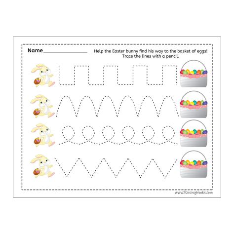 Easter Line Tracing Raising Hooks