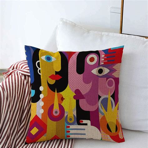 Homicozi Boho Abstract Throw Pillow Covers Tufted Sun