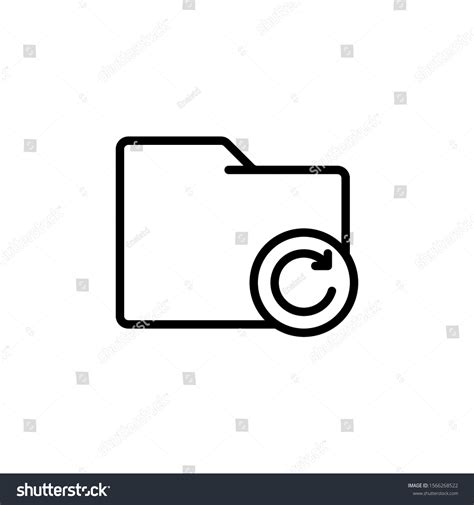 Backup Folder Icon Outline Style Vector Stock Vector Royalty Free 1566268522 Shutterstock
