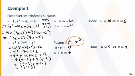 Trinôme Général Technique De Factorisation Youtube