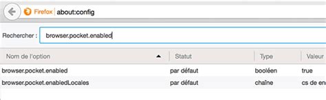 Désactiver Firefox Pocket
