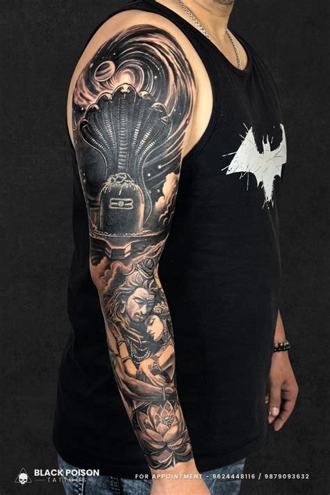 🔥 Shiva And Shakti Full Sleeve Tattoo With Cosmic Theme Tattoo