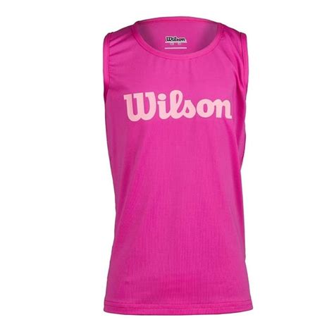 Camiseta Deportiva Wilson Para Niñas Sin Mangas Color Fucsia Talla 10