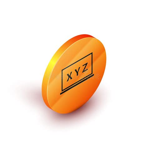 Isometric Xyz Coordinate System On Chalkboard Icon Isolated On Pink
