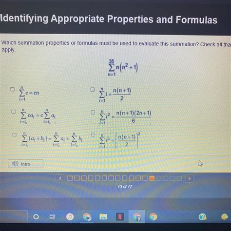 Summation Properties