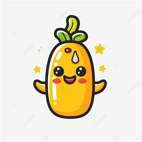 Cute Corn Dog With Sauce Bottle Kawaii Character Cartoon Kawaii Corn