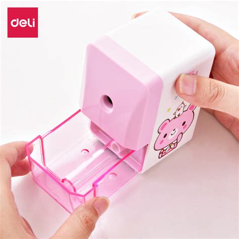 得力转笔刀儿童削笔器手摇学生用削铅笔机手动小学生多功能卷笔刀铅笔机文具削笔刀卷笔刀手摇铅笔刀文具包邮 虎窝淘