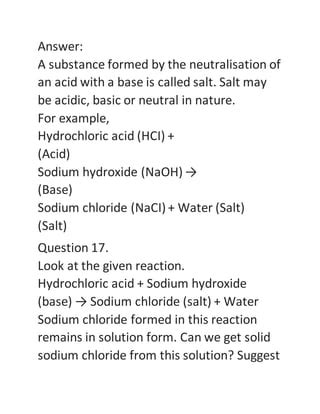 Acids Bases And Salts Extra Question Docx
