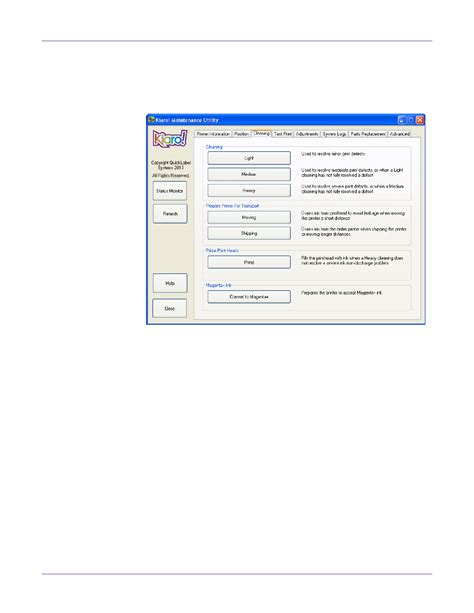 Cleaning Tab Cleaning Printheads Quicklabel Kiaro User Manual Page 90 166