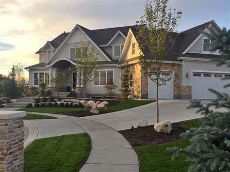 Beautiful House Exterior With Landscaping