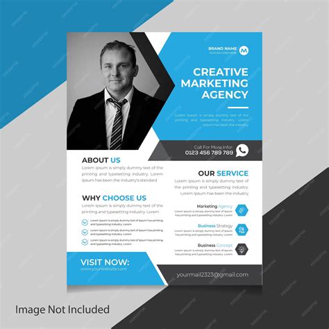 Premium Vector Corporate Creative Marketing Flyer Design Template
