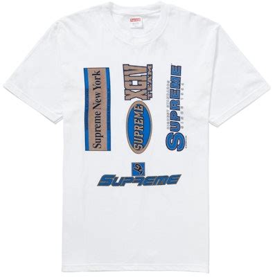 Supreme Multi Logos Tee White 구매하기 노블쉽