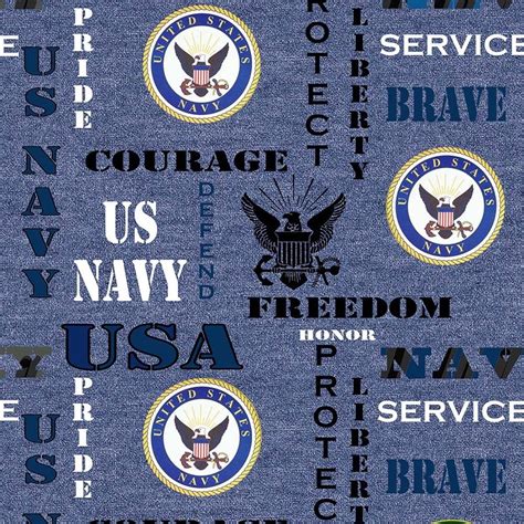 United States Navy Heather Cotton Fabric Us Military Fabric By The Yard