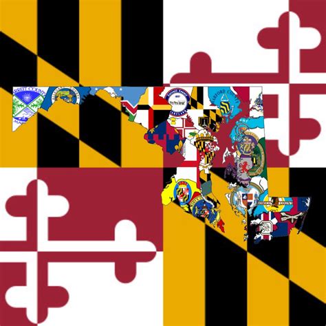 Maryland Counties Flag Map Updated 2024 Version Rmaryland