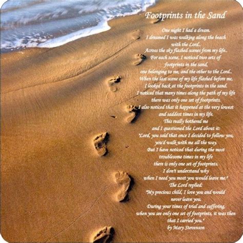 Footprints In The Sand Poem Printable
