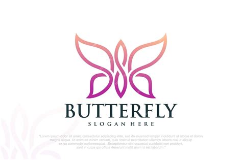 Premium Vector Butterfly Logo Design Butterfly Line Drawing Vector