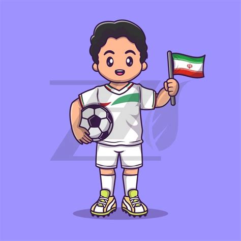 دانلود وکتور کارتونی بازیکن فوتبال دانلود رایگان فایل لایه باز، Psd، وکتور، لوگو و موکاپ