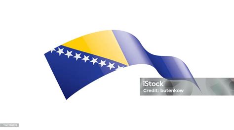 Ilustración De Bandera De Bosnia Y Herzegovina Ilustración Vectorial