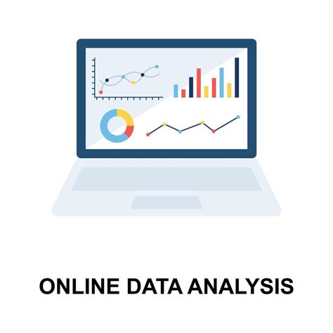 Online Data Analysis Concept Icon Vector Design Editable Flat Vector