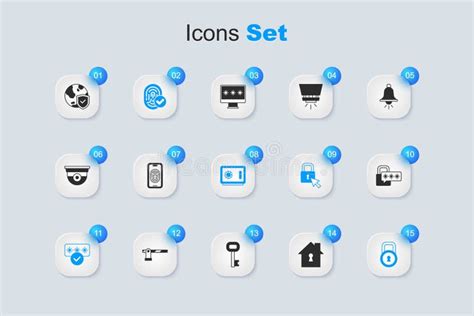 Set House Under Protection Mobile With Fingerprint Scanner