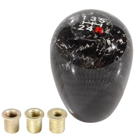 Racing Aluminum Carbon Fiber Manual Mt Gear Shift Shifter Knob 56