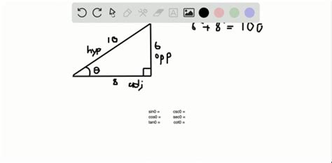 SOLVED Determine the exact values of the six trigonometric functions of the angle θ GRAPH CAN