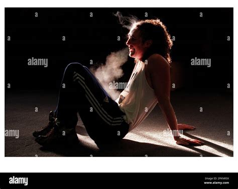 Jane Couch January 2000 World Champion Boxer Steaming From Exertion In