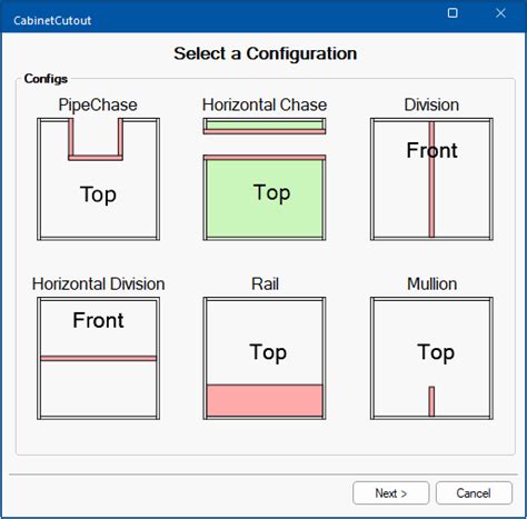 Horizontal Pipe Chase Cabmaster Software