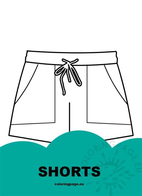 Shorts Coloring Page