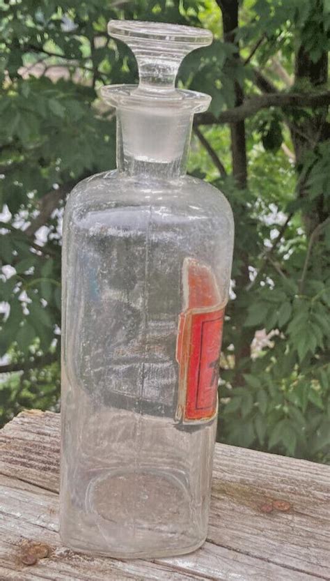 Antique 1889 Tincture Of Opium Apothecary Bottle ~ Tr Opii Deod ~ Vtg