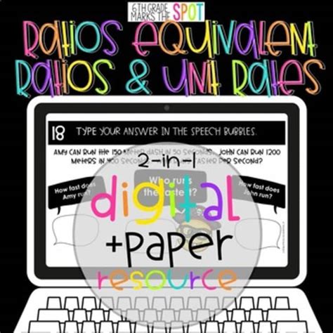 Ratios Equivalent Ratios And Unit Rates Paper Digital Bundle Tpt