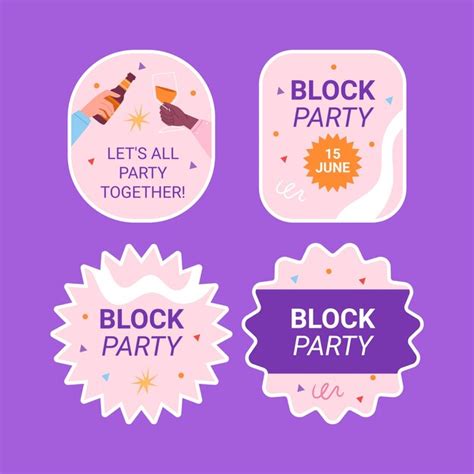 Free Vector Flat Design Block Party Photocall Template