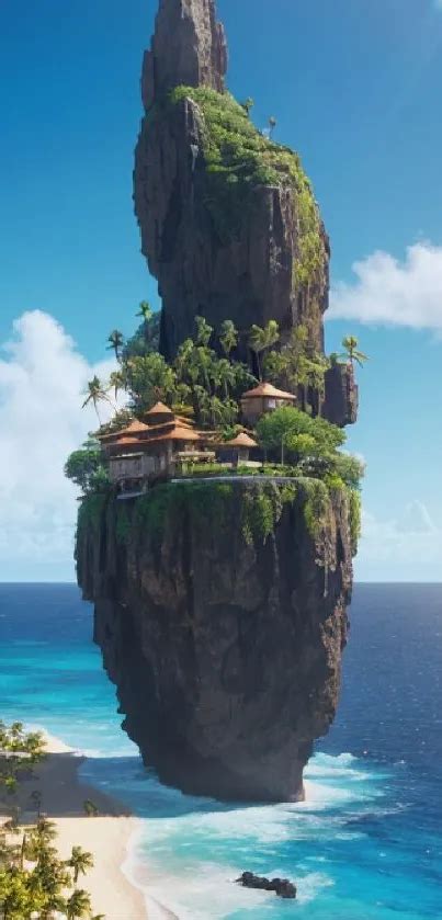 Tropical Island Photorealistic Art Free Download