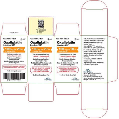 Dailymed Oxaliplatin Injection Solution