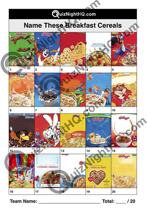 Cereal Brand Logos