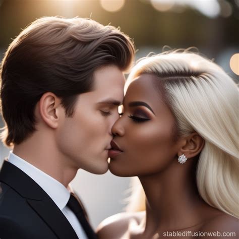 Black Women White Men Kissing