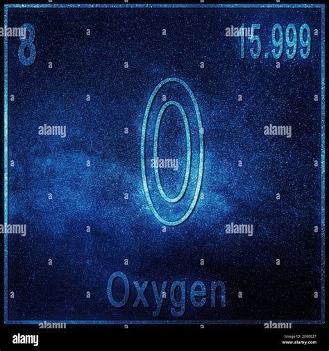 Elemento Chimico Ossigeno Segno Con Numero Atomico E Peso Atomico