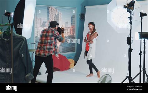 Behind The Scenes On Photo Shoot Photographer Taking Photos Of