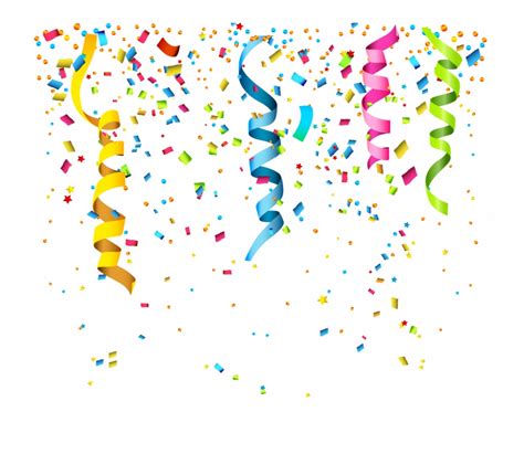 Paper Confetti Party Cartoon Happy Birthday Confetti Png Download 33343334 Free