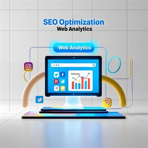 Seo Optimization Web Analytics And Seo Marketing Social Media Concept Premium Ai Generated Image