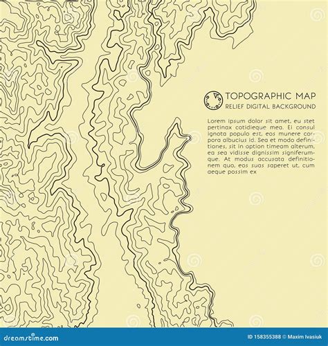 Map Line of Topography. Vector Abstract Topographic Map Concept with Space for Your Copy Stock ...