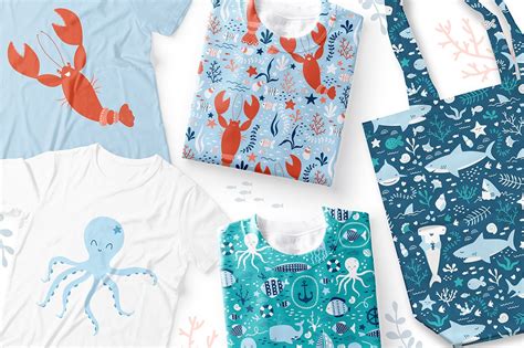 Under The Sea Patterns And Clipart Graphic Patterns ~ Creative Market