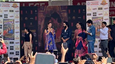 Vicky And Vidhya Movie Promotion At Arya College Rajkumar Rao