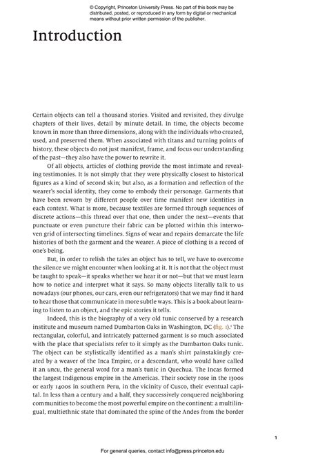 The Royal Inca Tunic Princeton University Press