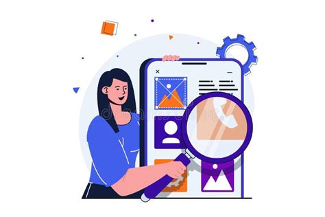 App Development Modern Flat Concept For Web Banner Design Stock Vector