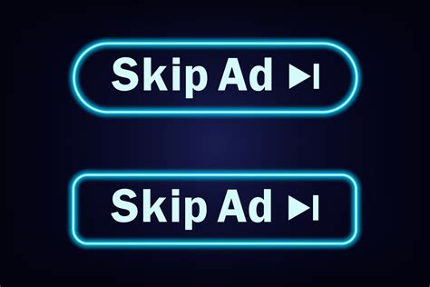 Skip Ad Button Video Block Icon For Advertising App Template For