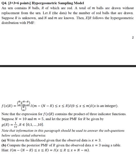 Q4 336 Points Hypergeometric Sampling Model An