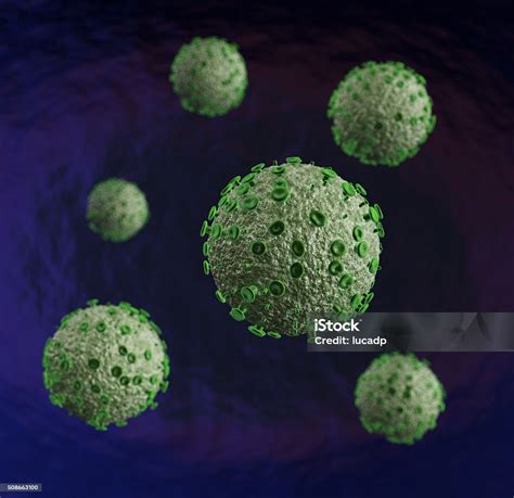 Aids Virus Under A Microscope